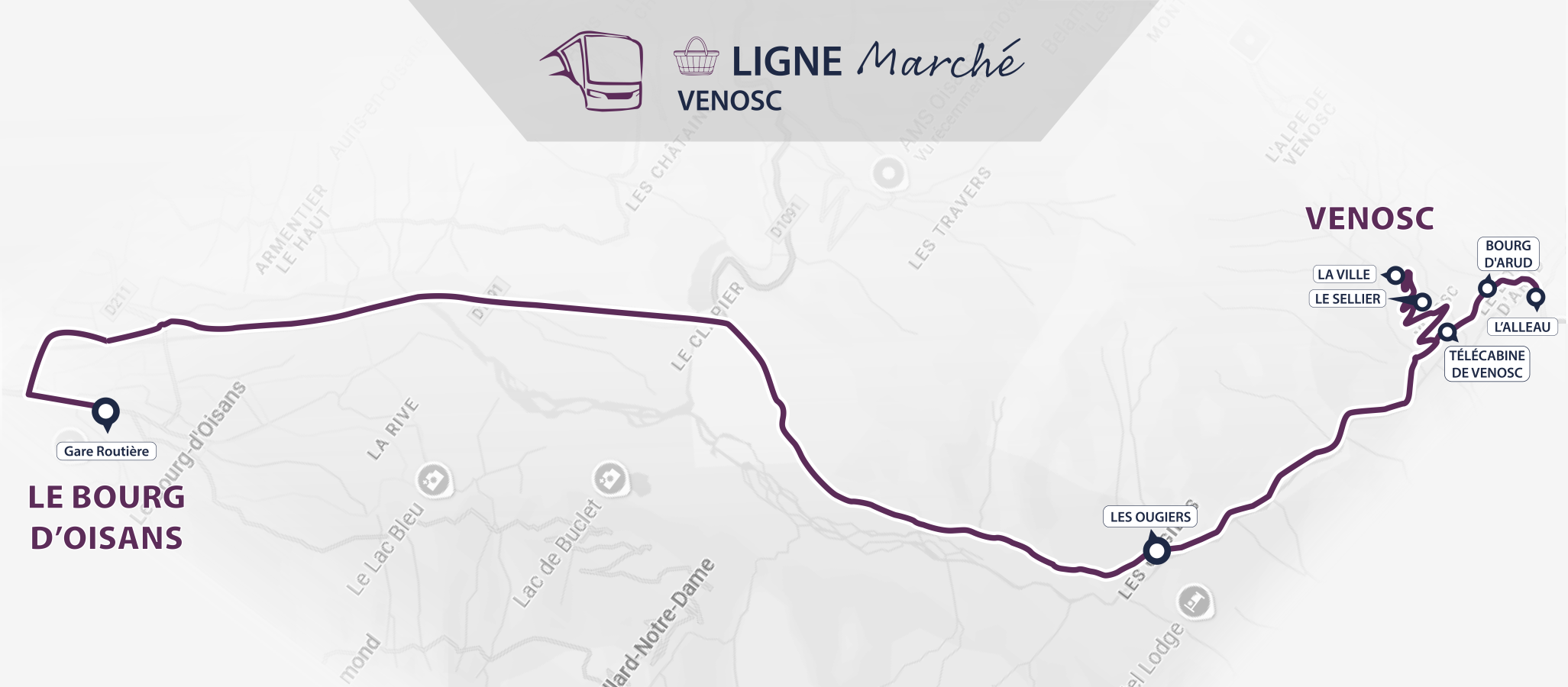 Les 2 Alpes - Ligne Marché : Venosc
